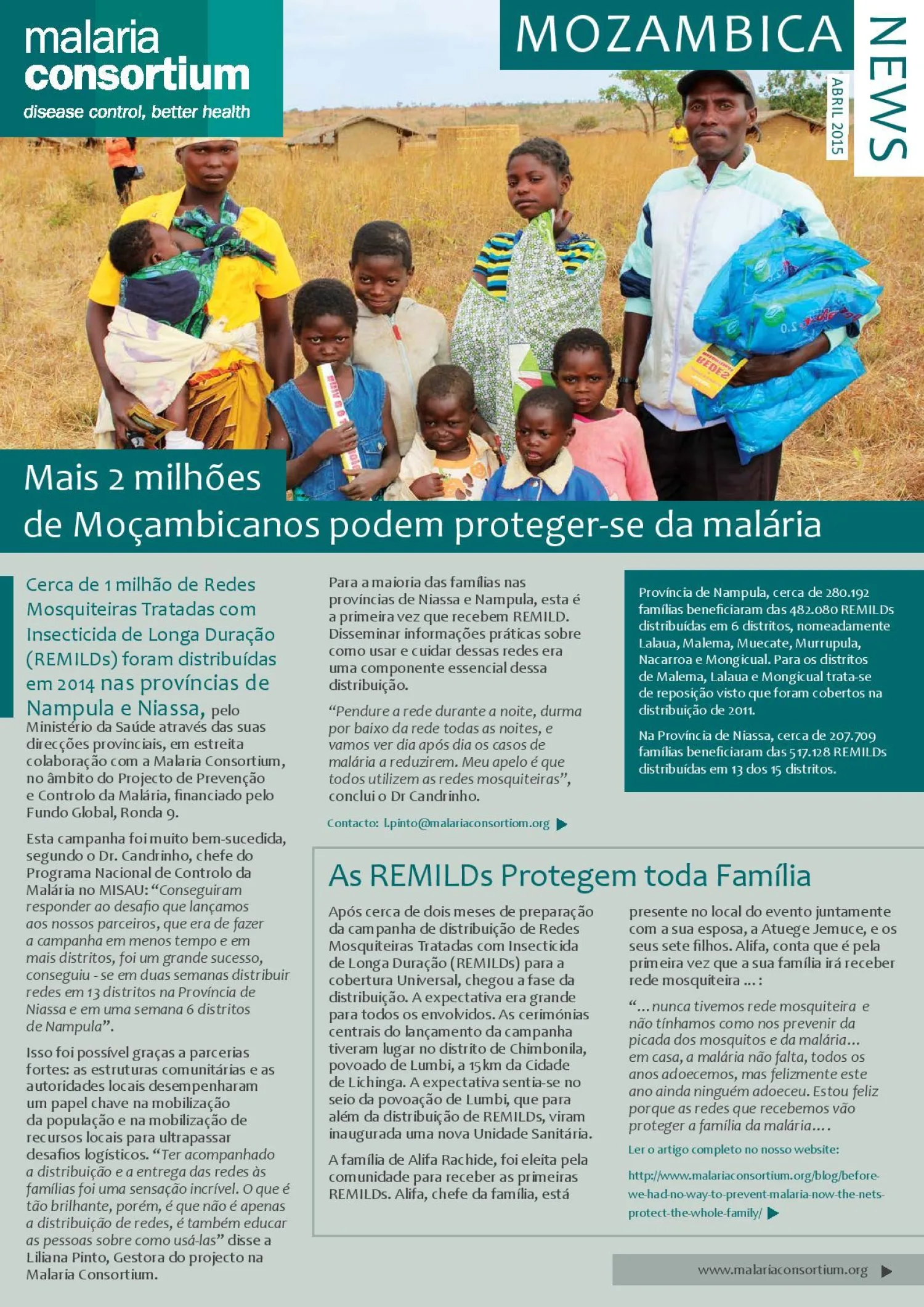 Malaria Consortium Mozambique newsletter April 2015 (Portuguese ...