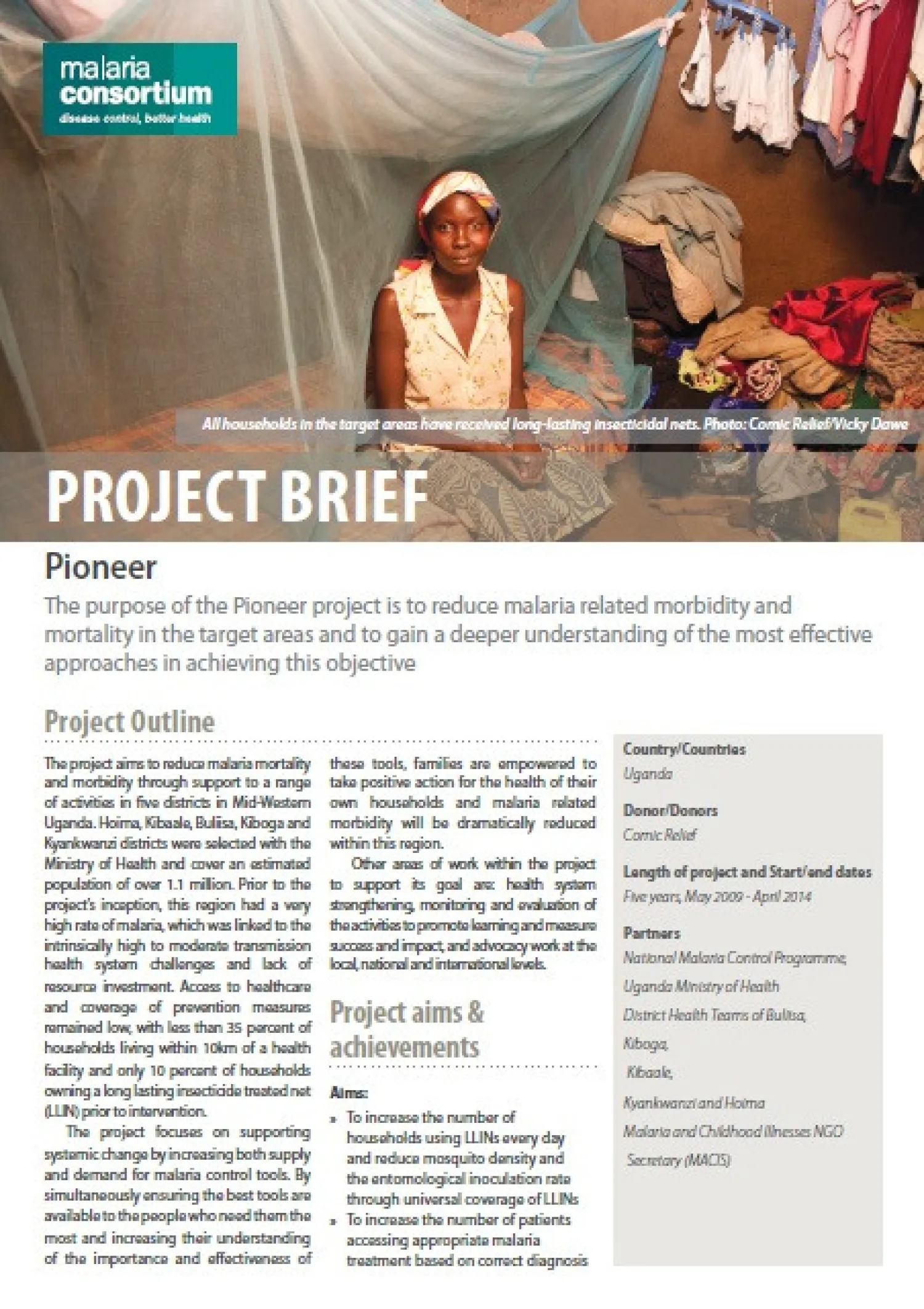 Pioneer Project | Malaria Consortium